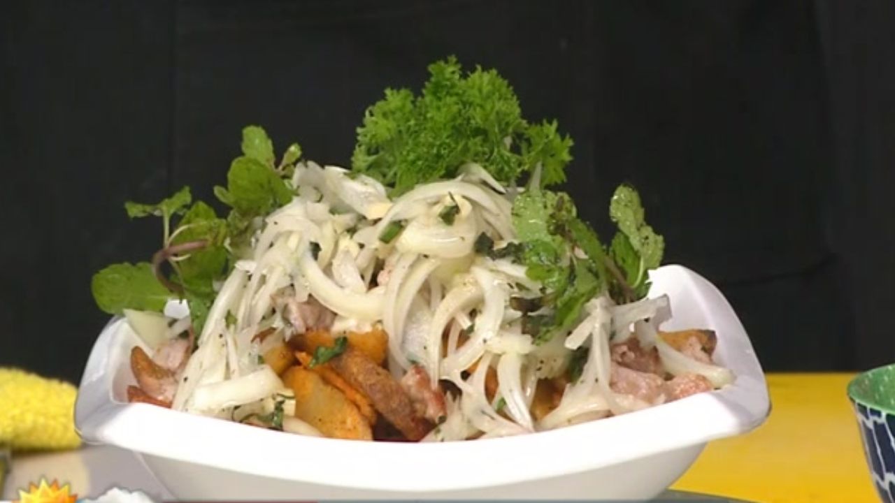 La Receta: “Papas wedges con trocitos de cerdo al mojo” - Canal 10