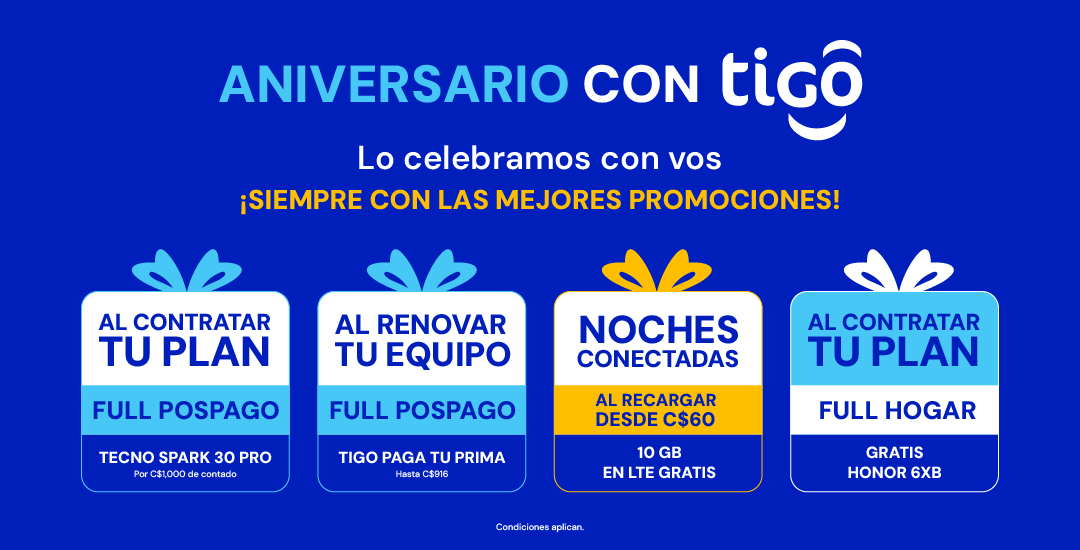 Tigo Nicaragua celebra su aniversario con atractivos beneficios para ...